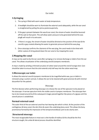 Clinical examination of ears & hearing | DOC