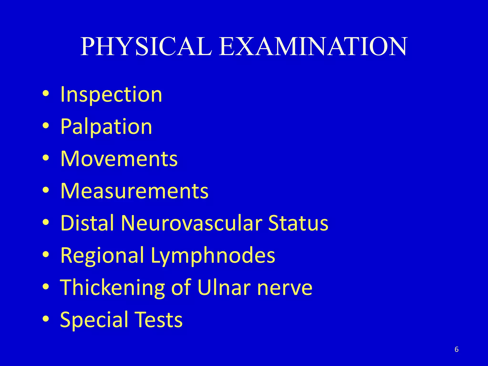 Clinical examination of elbow joint | PPTX