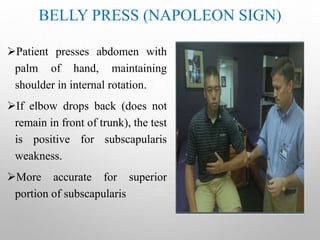 Belly Press Test Subscapularis