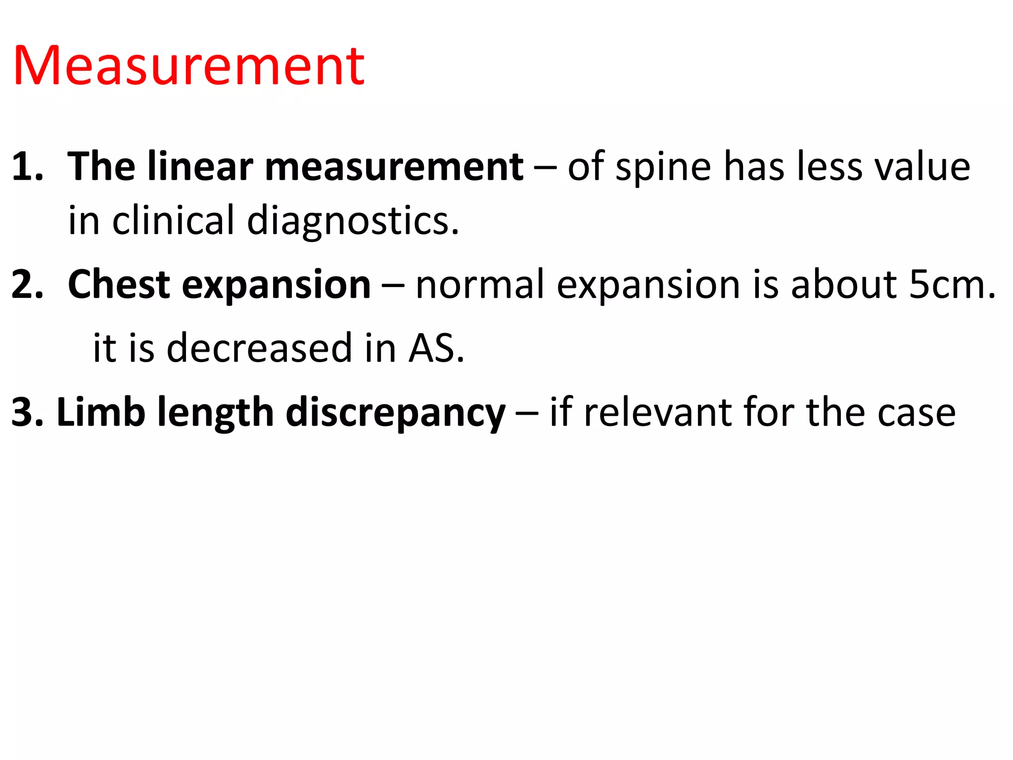 Clinical examination of spine | PPT