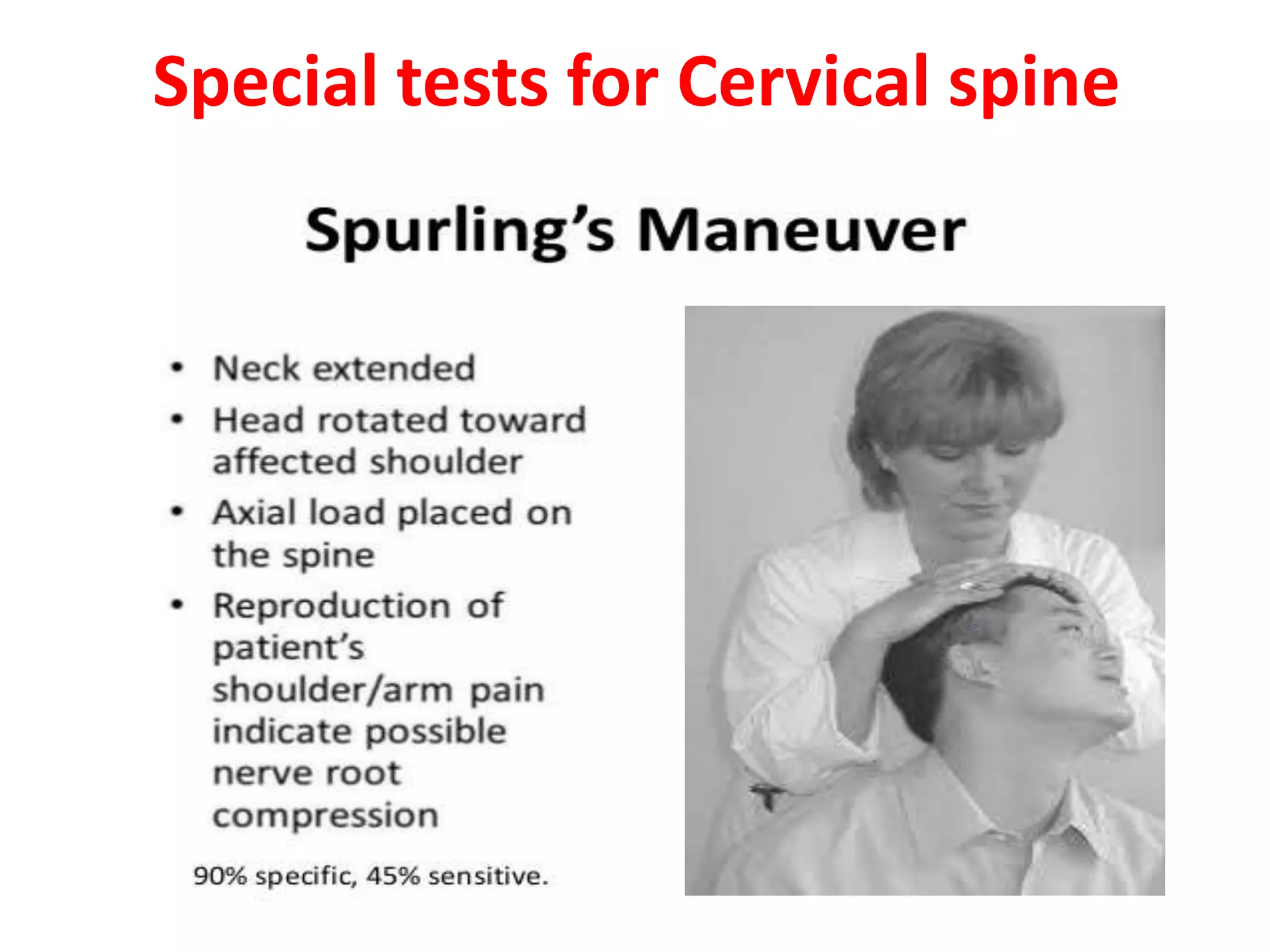 Clinical examination of spine | PPT