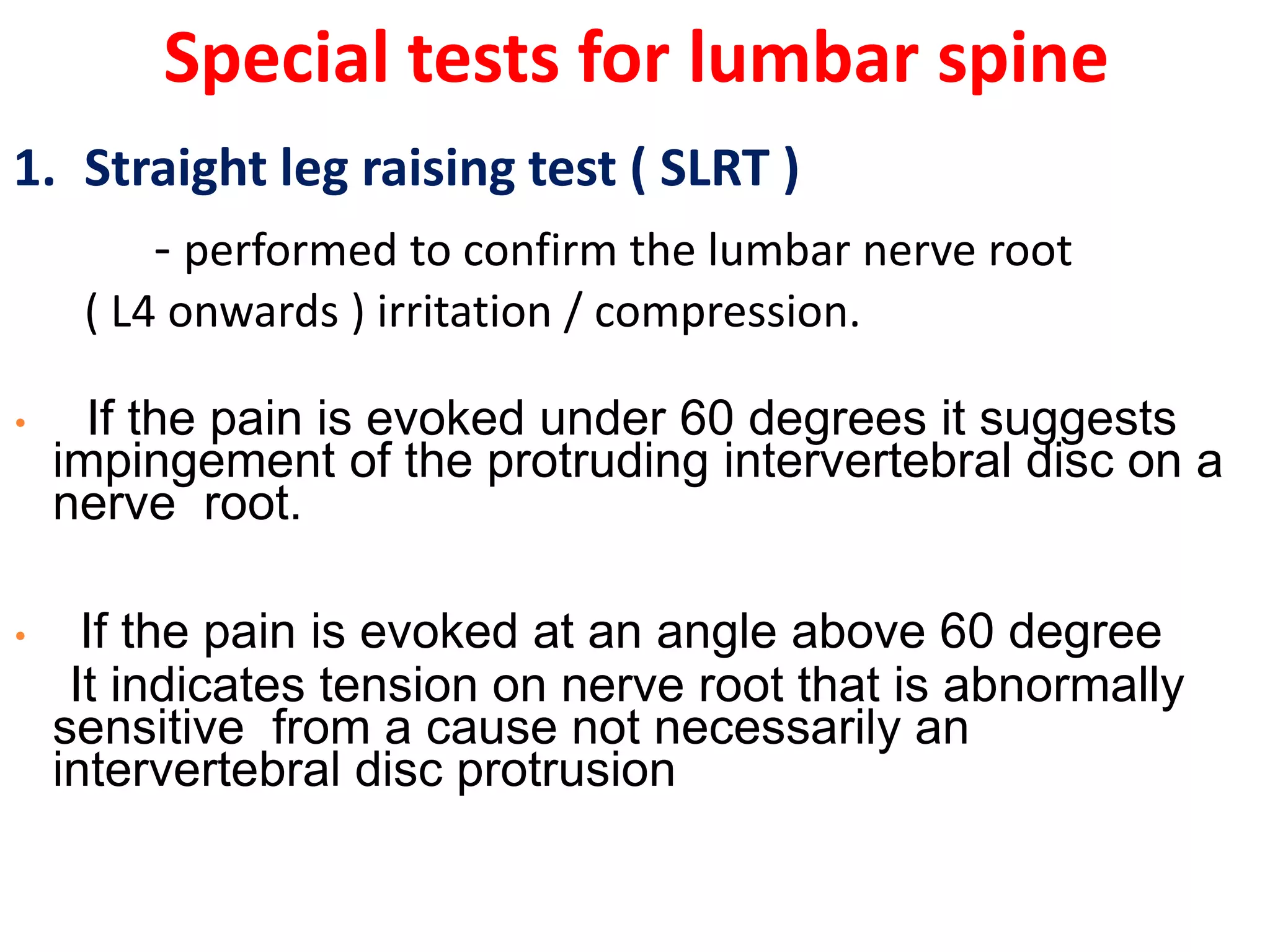 Clinical examination of spine | PPT
