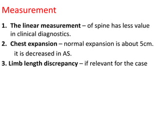 Clinical examination of spine | PPT