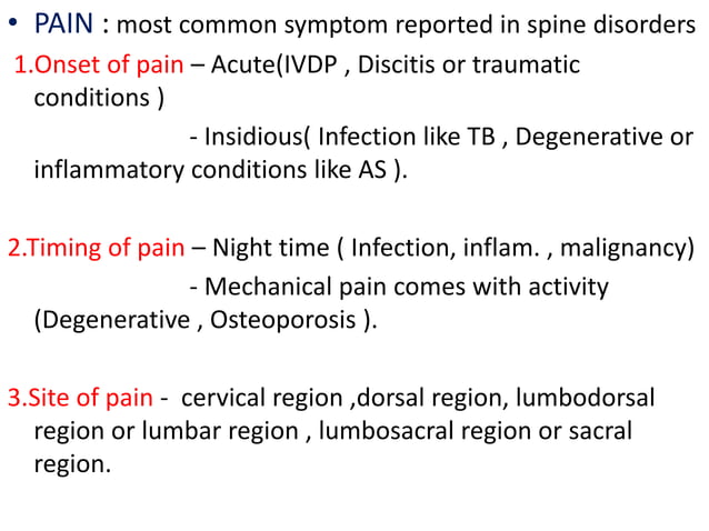 Clinical examination of spine | PPT
