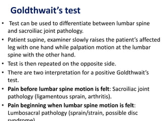 Clinical examination of spine | PPT