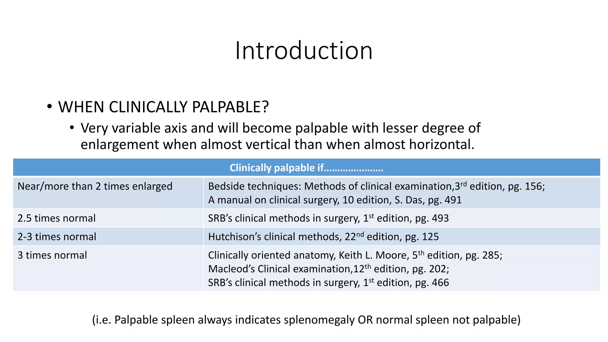 Clinical examination of spleen | PPTX