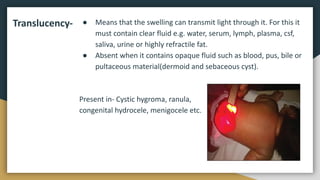 Clinical examination of swelling | PDF