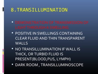 Clinical examination of swelling | PPT