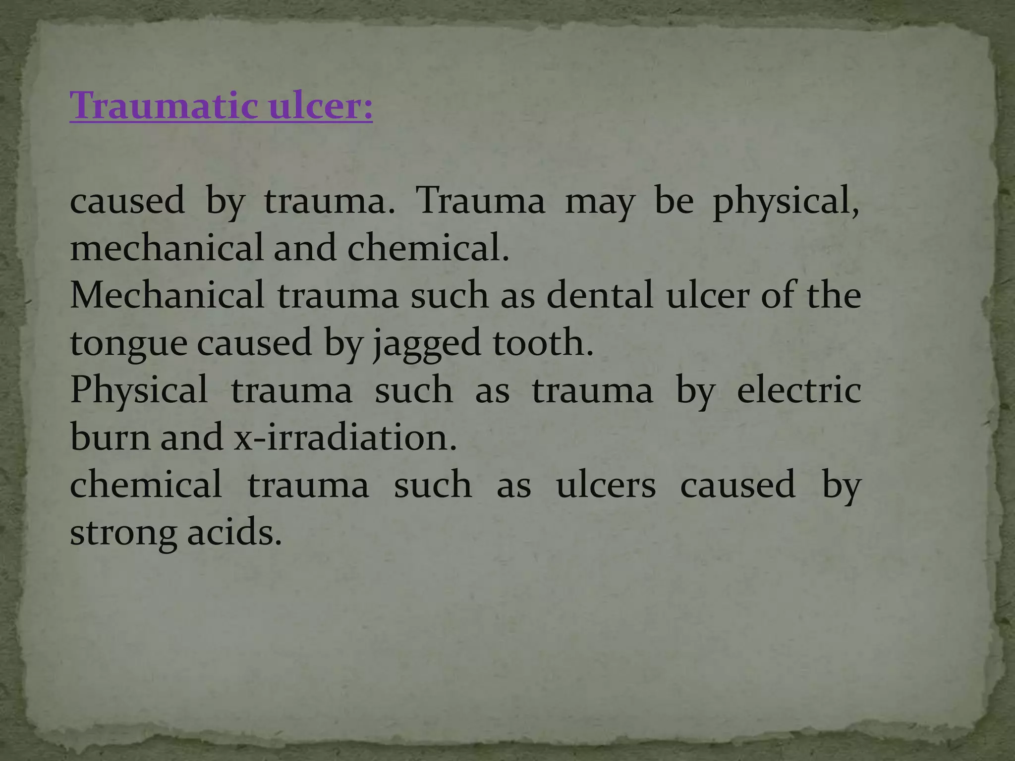 Clinical examination of ulcers | PPTX