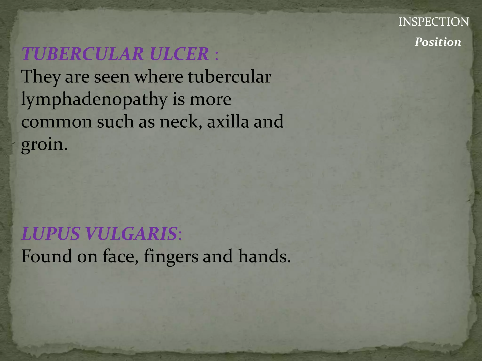 Clinical examination of ulcers | PPTX