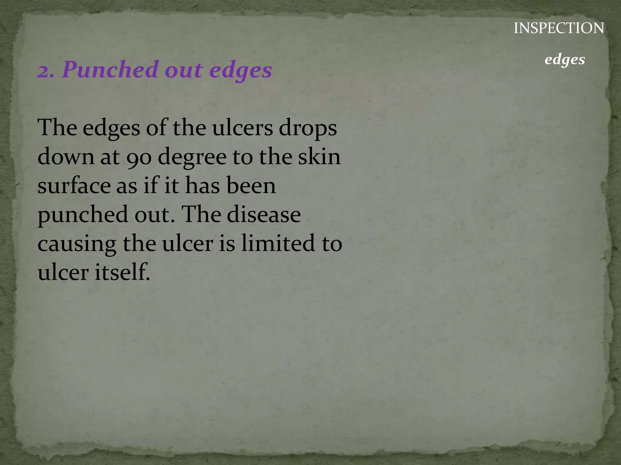 Clinical examination of ulcers | PPTX