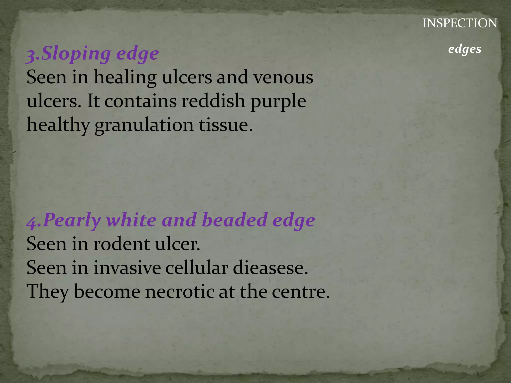 Clinical examination of ulcers | PPTX