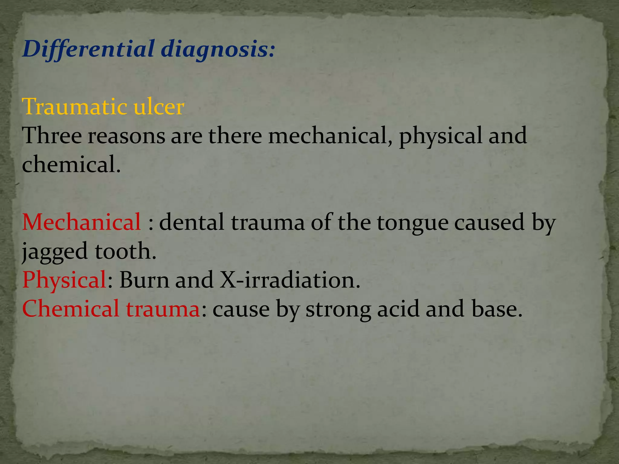 Clinical examination of ulcers | PPTX