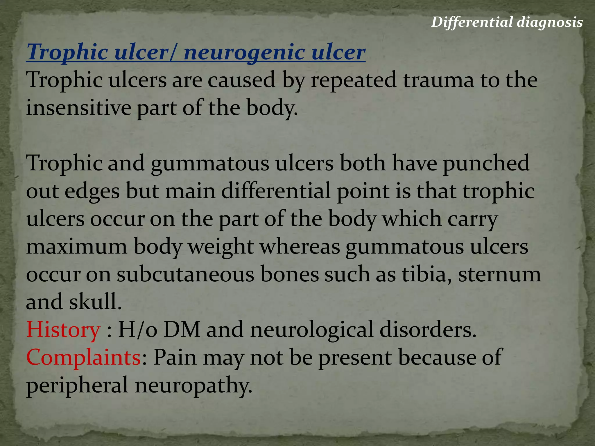 Clinical examination of ulcers | PPTX