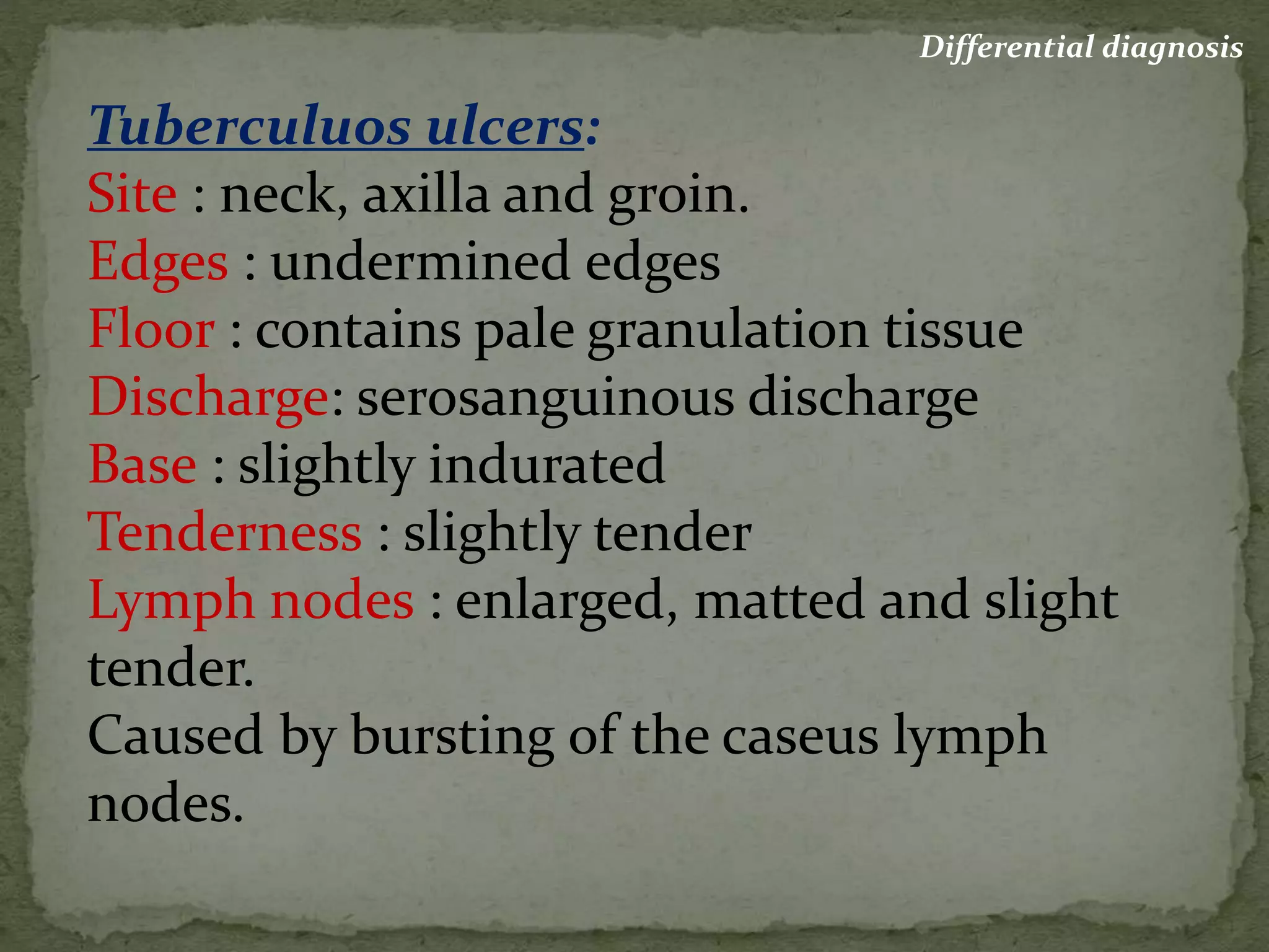 Clinical examination of ulcers | PPTX
