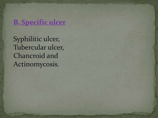 Clinical examination of ulcers | PPTX | Skin and Dermatology | Diseases ...