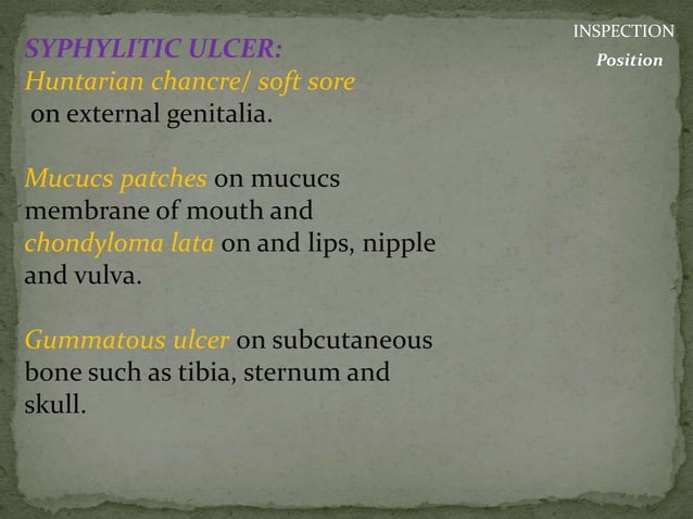 Clinical examination of ulcers | PPTX | Skin and Dermatology | Diseases ...