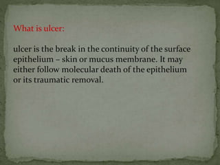 Clinical examination of ulcers | PPTX