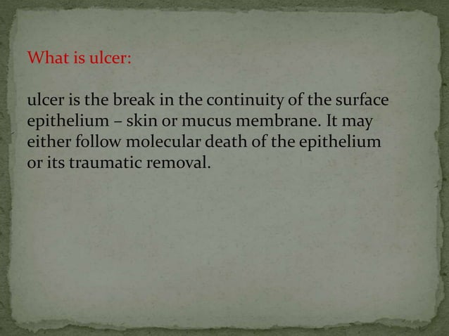 Clinical examination of ulcers | PPTX | Skin and Dermatology | Diseases ...