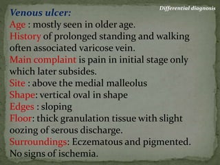 Clinical examination of ulcers | PPTX