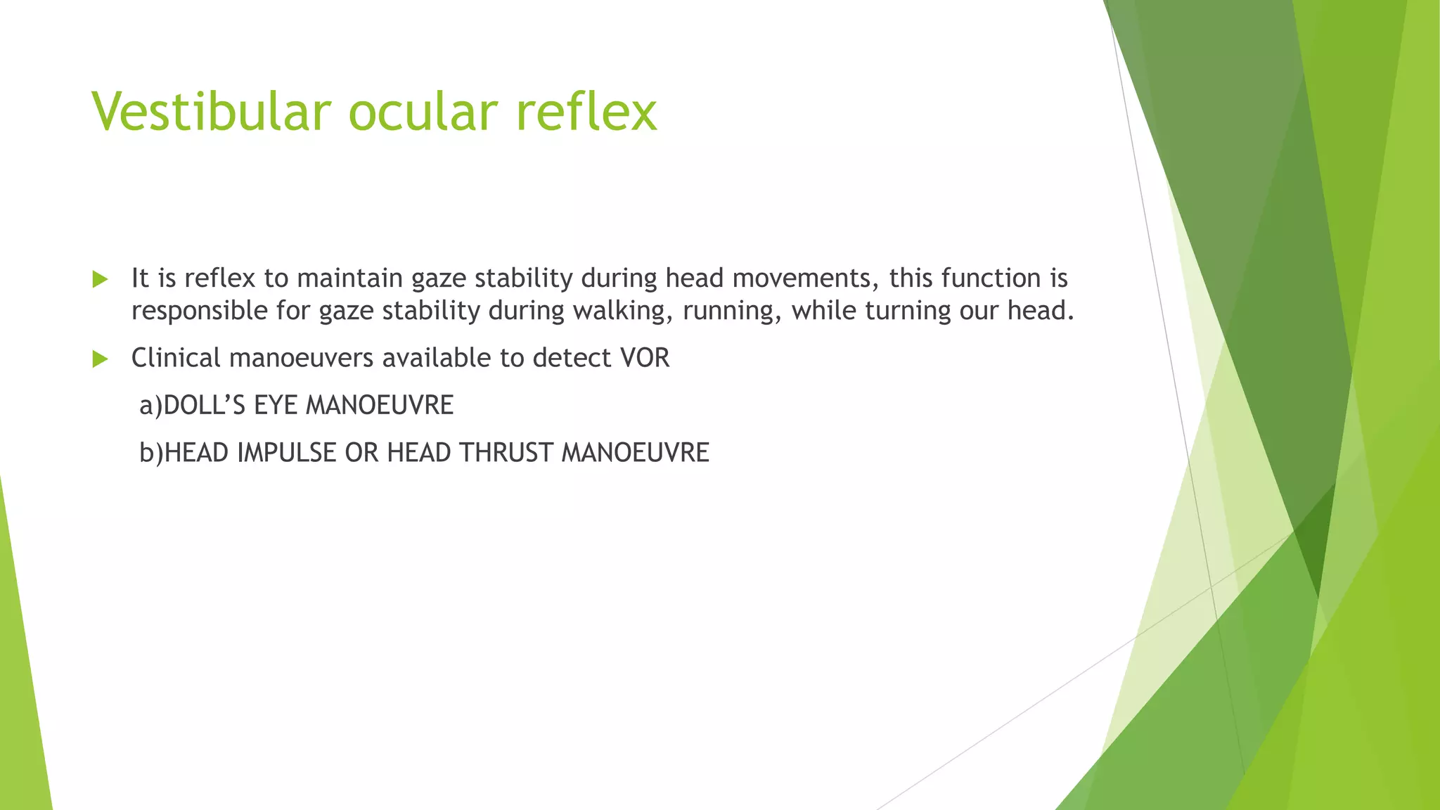 Clinical examination of vertigo | PPTX