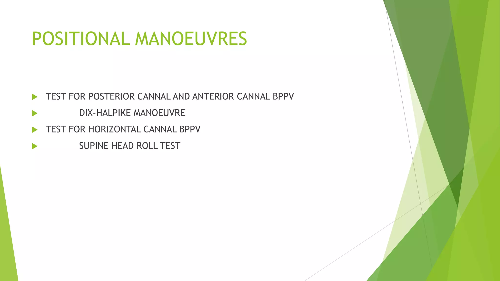 Clinical examination of vertigo | PPTX