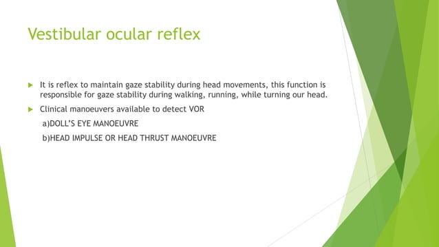 Clinical examination of vertigo | PPTX