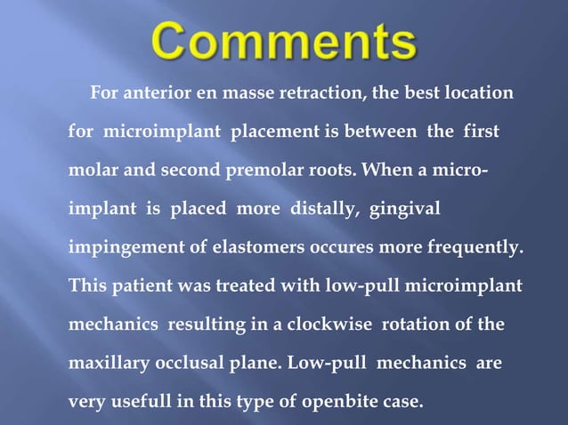 Clinical examples of microimplant anchorage | PPT