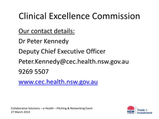 Collaborative Solutions eHealth Event - Clinical Excellence Commission ...
