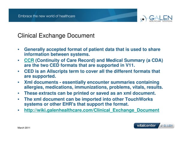 Clinical Exchange Document Interface Webcast | PPT