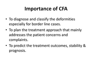 Clinical facial analysis (cfa) for orthodontists | PPTX