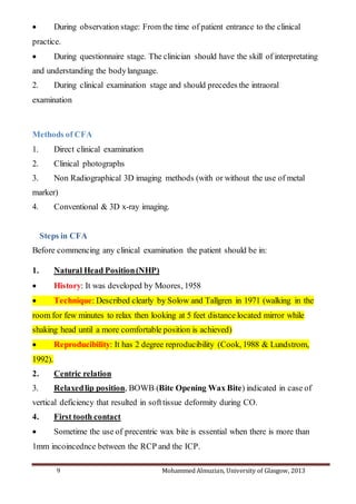 Clinical facial analysis for orthodontist and surgeon by almuzian | DOCX