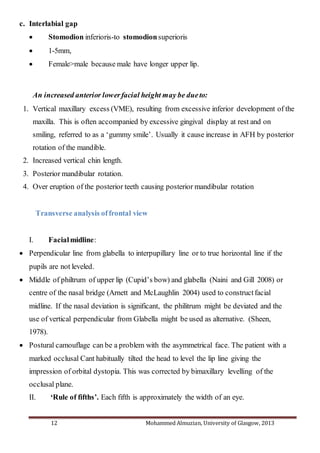 Clinical facial analysis for orthodontist and surgeon by almuzian | DOCX