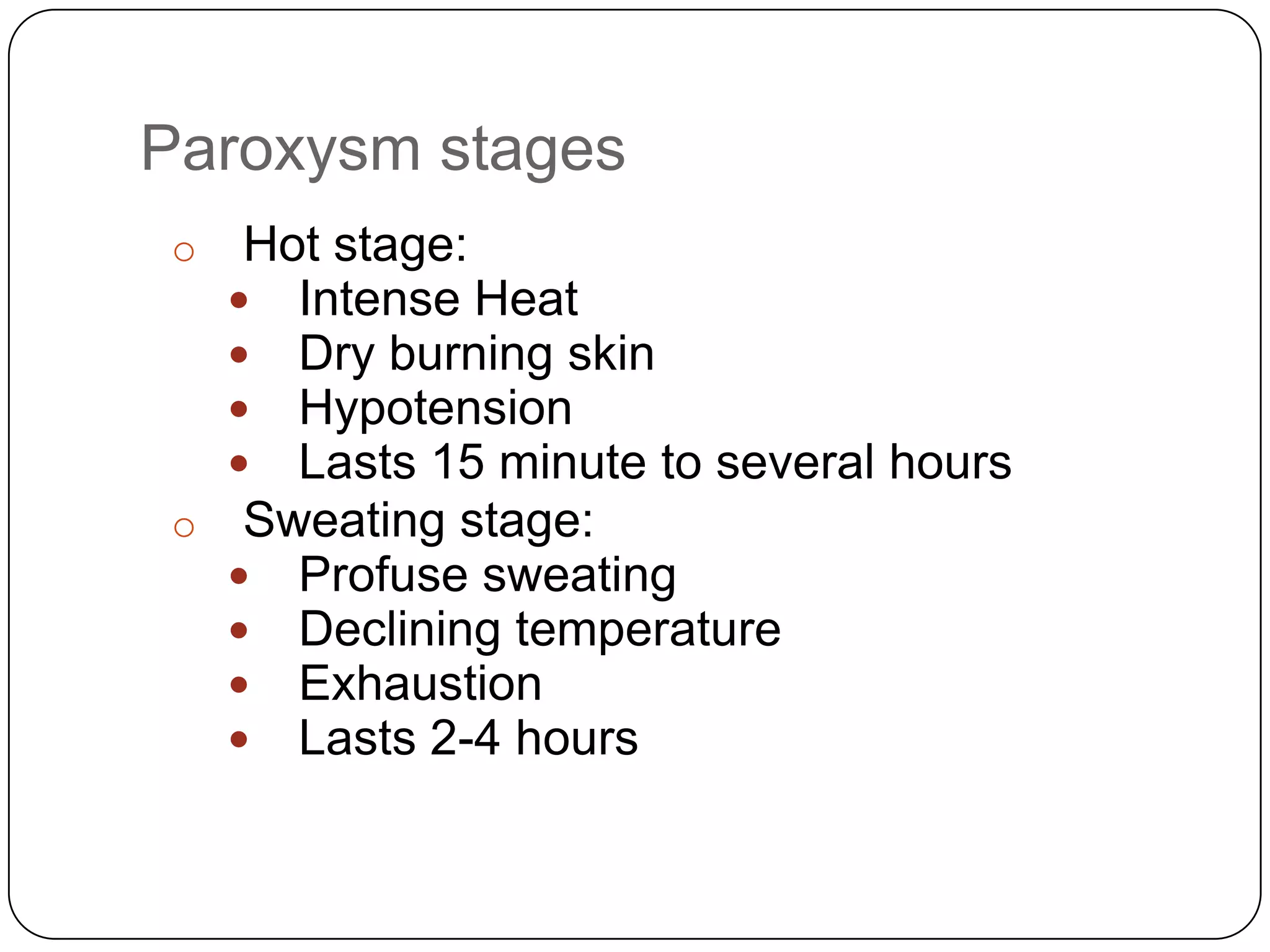 Malaria Clinical Features | PPTX
