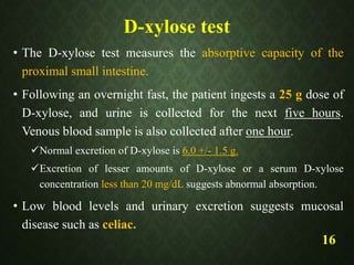 Clinical features and diagnosis of malabsorption | PPTX
