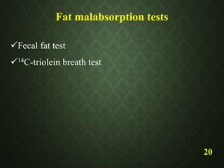 Clinical features and diagnosis of malabsorption | PPT