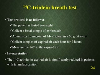 Clinical features and diagnosis of malabsorption | PPTX