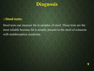 Clinical features and diagnosis of malabsorption | PPTX | Digestive ...