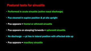 Clinical features and diagnosis of rhinosinusitis | PPTX