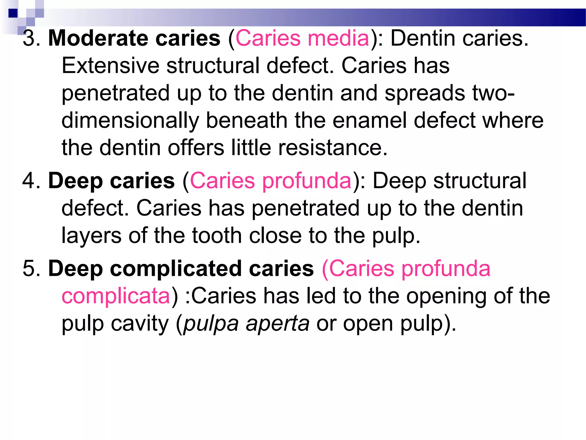 Clinical features and histopathology of dental caries | PPT
