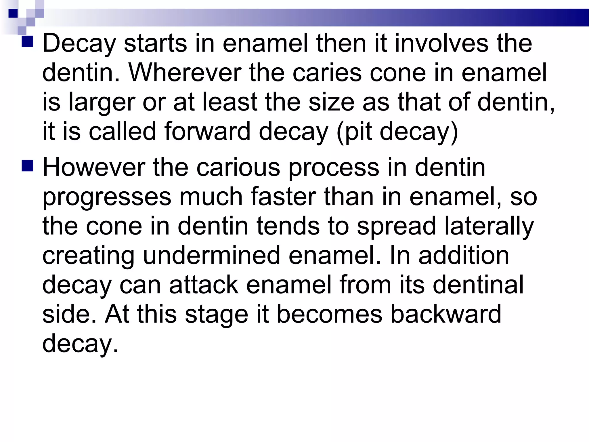 Clinical features and histopathology of dental caries | PPT