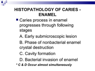 Clinical features and histopathology of dental caries | PPT