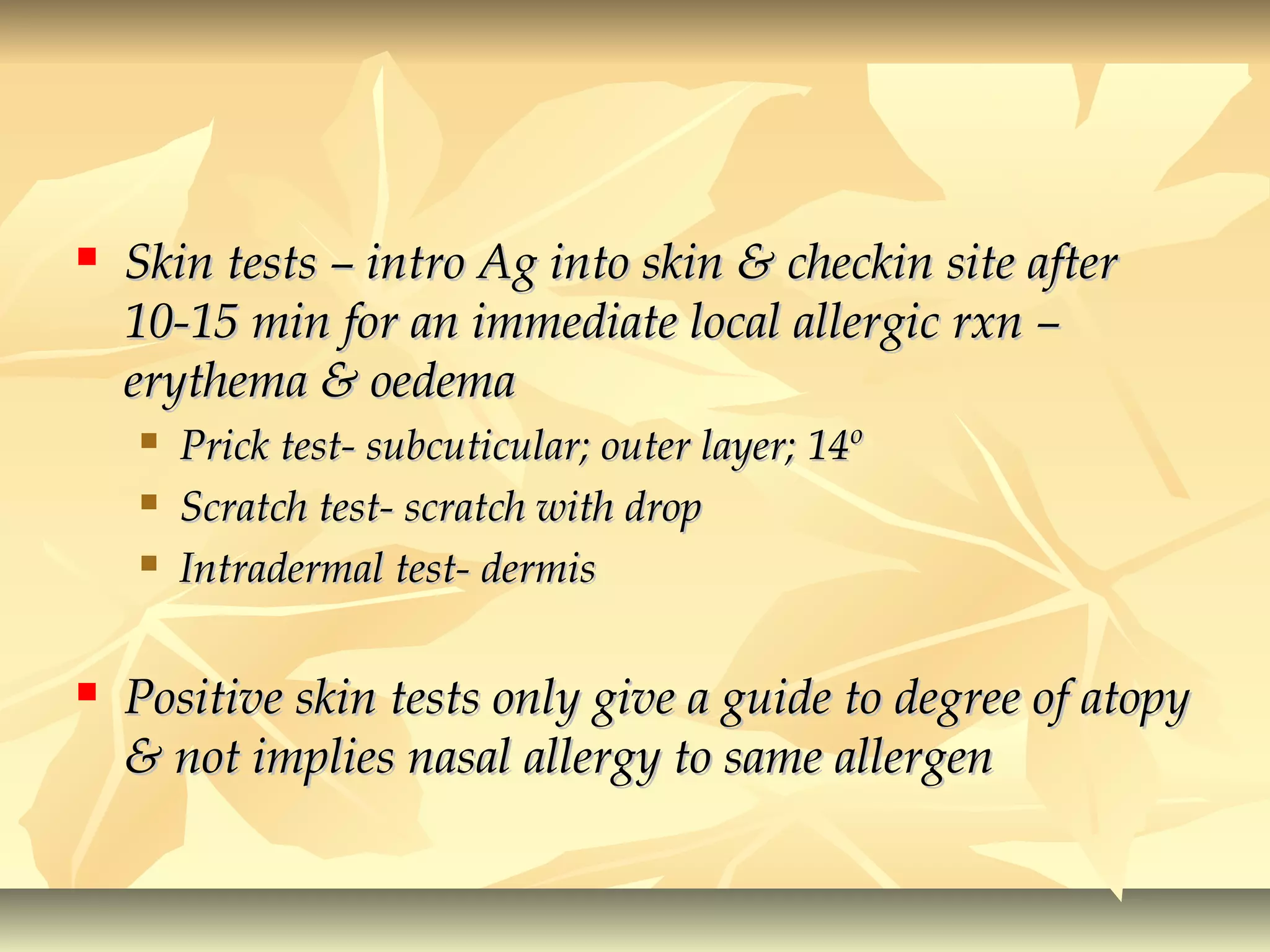 Clinical features and investigations of allergic rhinitis | PPT