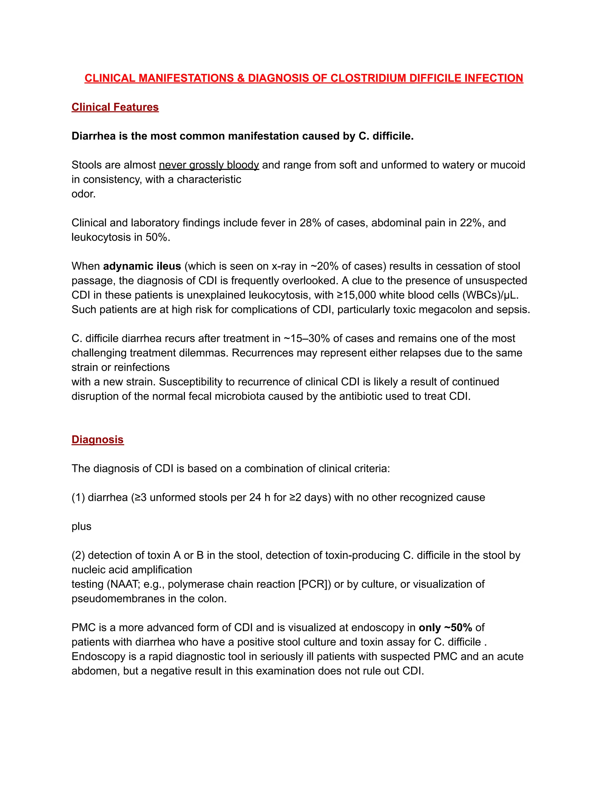 Clinical features & Diagnosis of Clostridium Difficile Infection.pdf