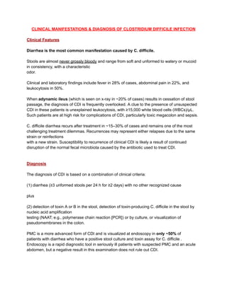 Clinical features & Diagnosis of Clostridium Difficile Infection.pdf