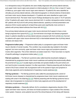 Clinical features of amyotrophic lateral sclerosis and other forms of ...