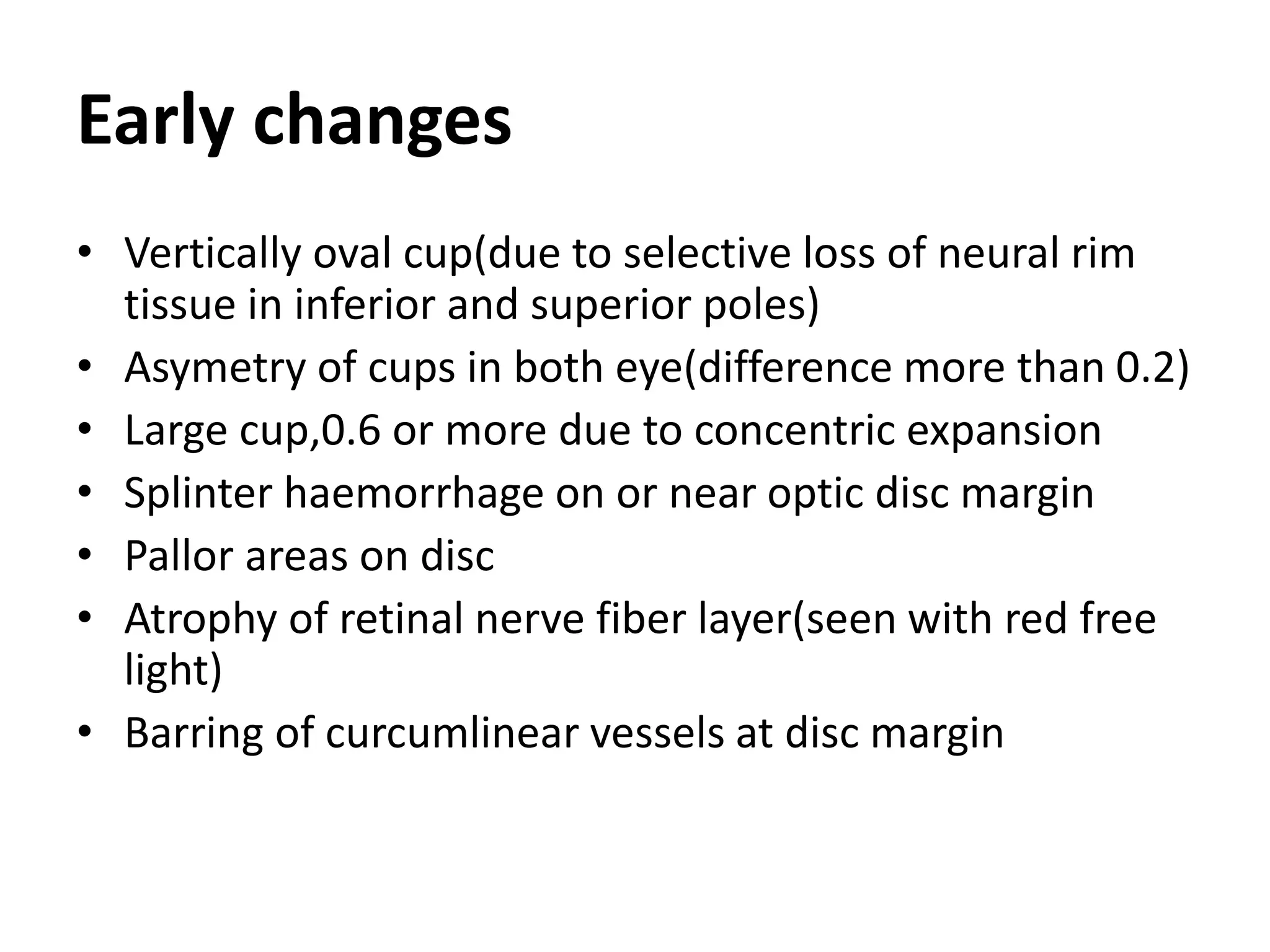 Clinical features of glaucoma | PPTX