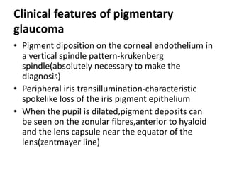Clinical features of glaucoma | PPTX