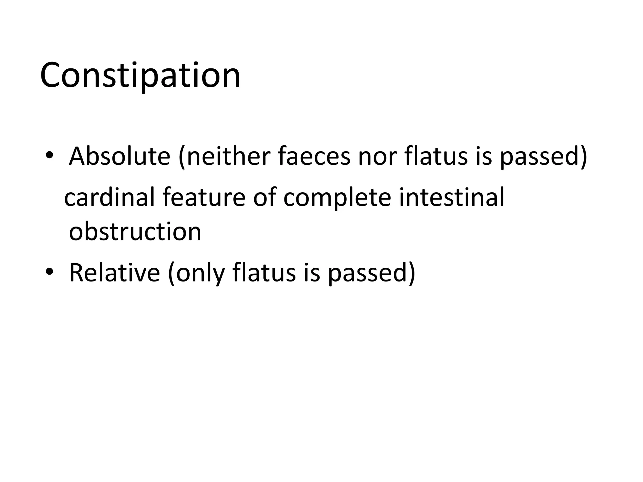 Clinical features of intestinal obstruction | PPTX
