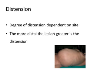 Clinical features of intestinal obstruction | PPTX